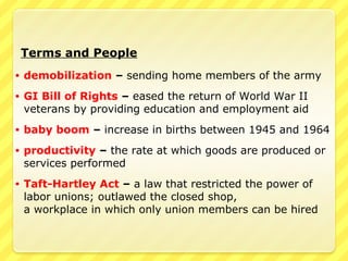 Unit 5 section 2, lesson 1 an economic boom | PPT | Economy | Business and Finance