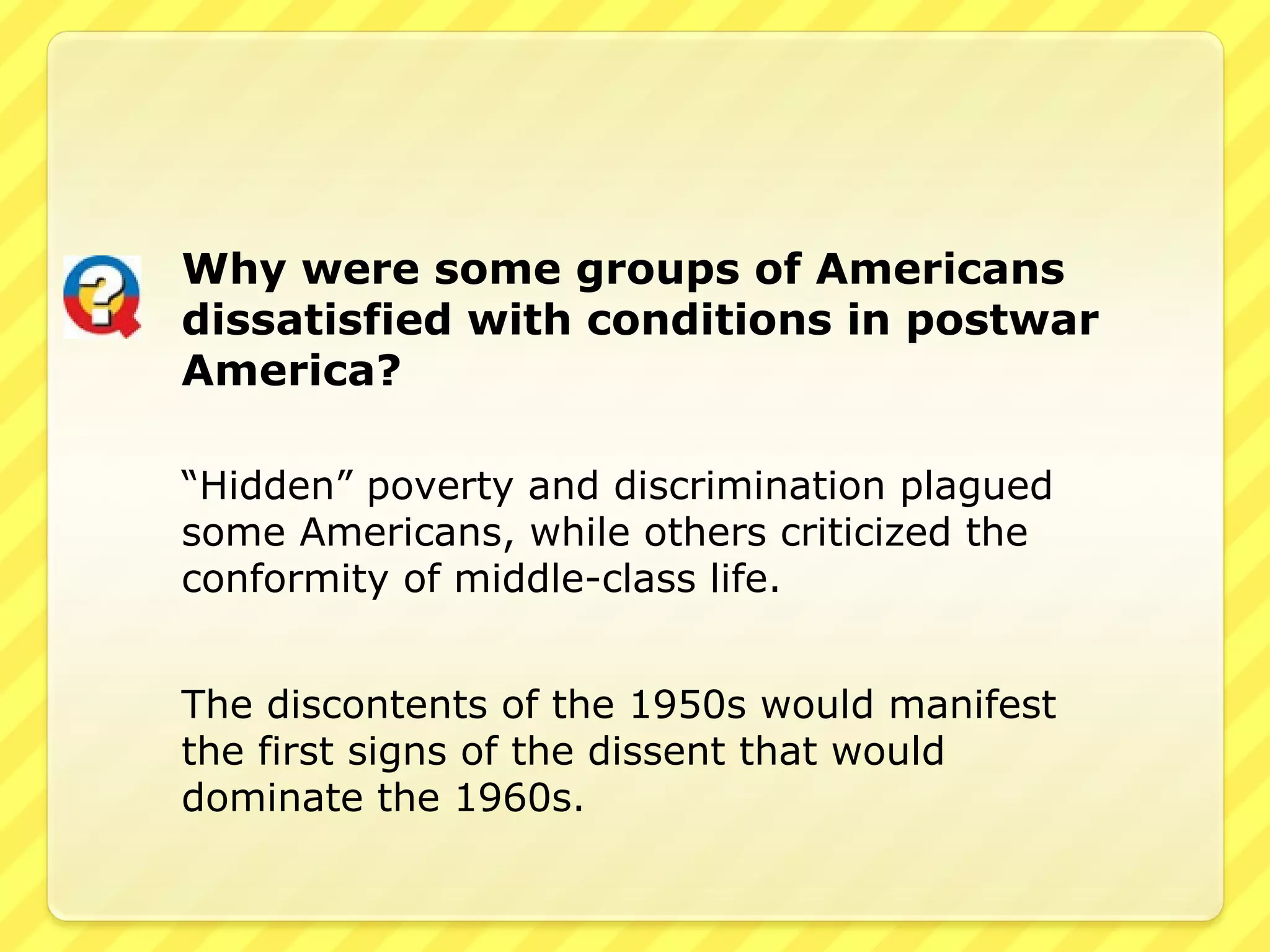 Unit 5 section 2, lesson 3 dissent and discontent | PPT