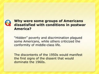 Unit 5 section 2, lesson 3 dissent and discontent | PPT