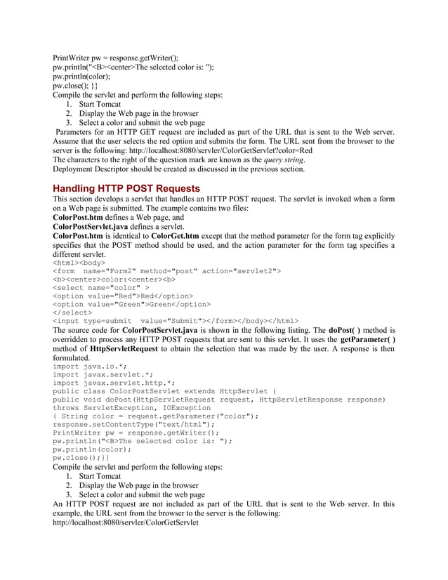 Unit5 servlets | PDF