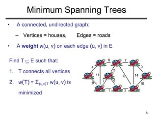 Unit 5 session 2 MinimumSpanningTrees.ppt