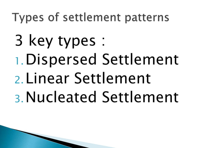 Sec 2 Unit 5 settlement patterns | PPTX | Geography | Science