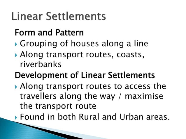 Sec 2 Unit 5 settlement patterns | PPTX | Geography | Science
