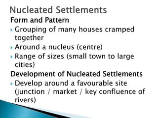 Sec 2 Unit 5 settlement patterns | PPTX