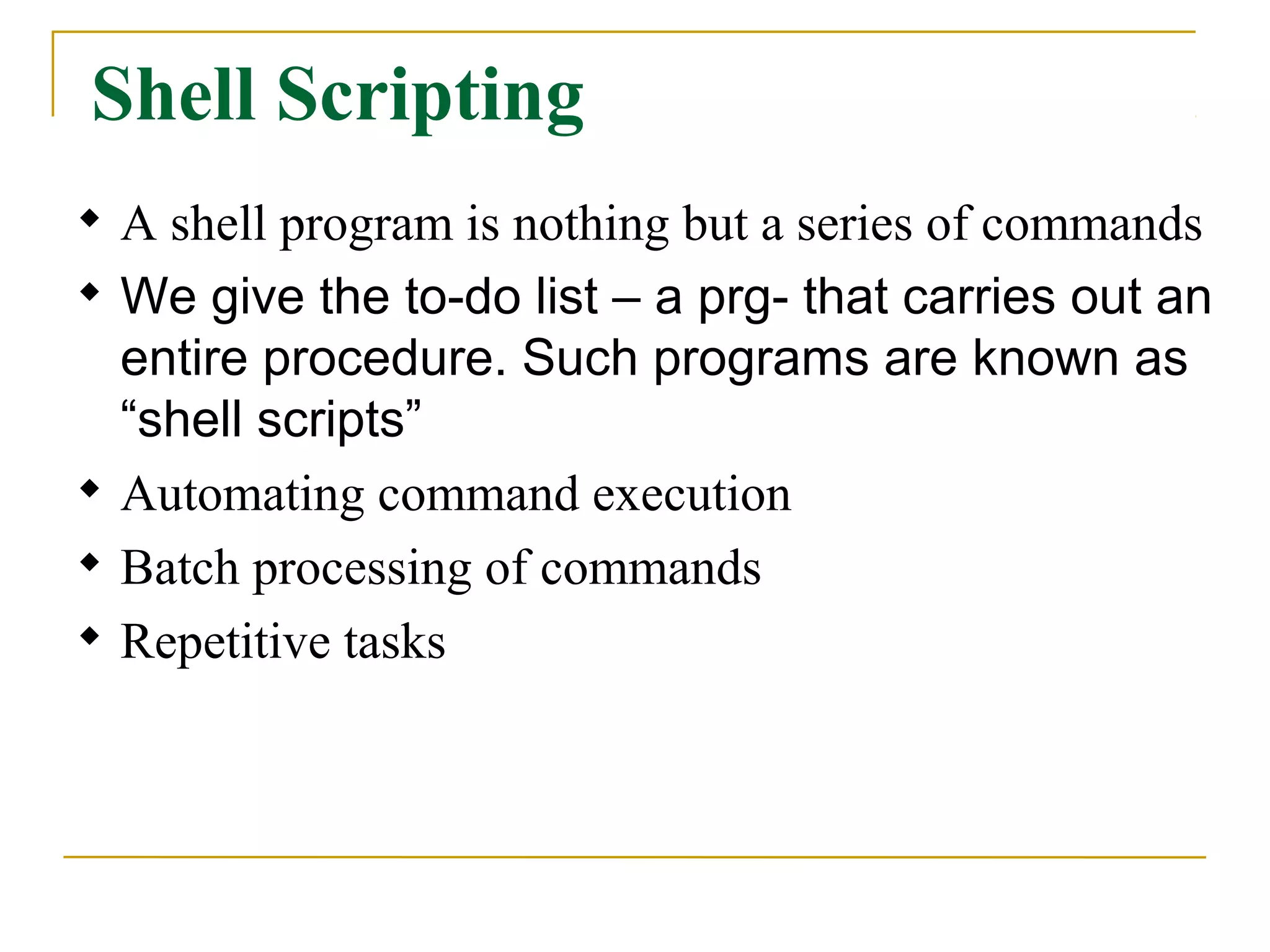 Shell Scripting | PPT