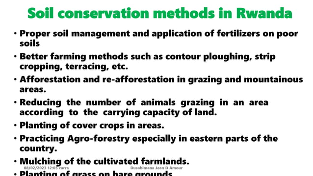 Unit 5 Soils in Rwanda.pptx | Land and Farms | Real Estate