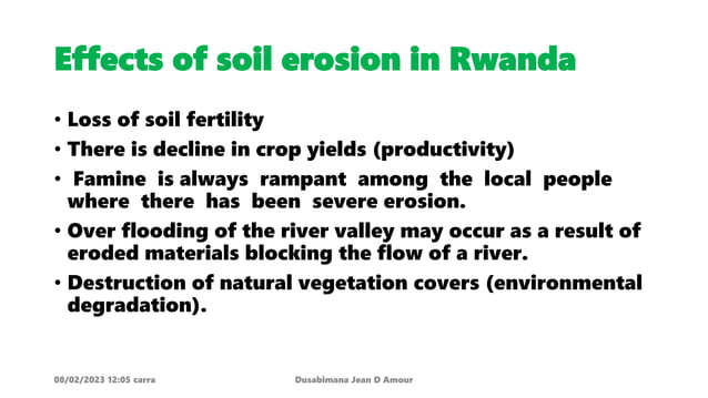 Unit 5 Soils in Rwanda.pptx | Land and Farms | Real Estate