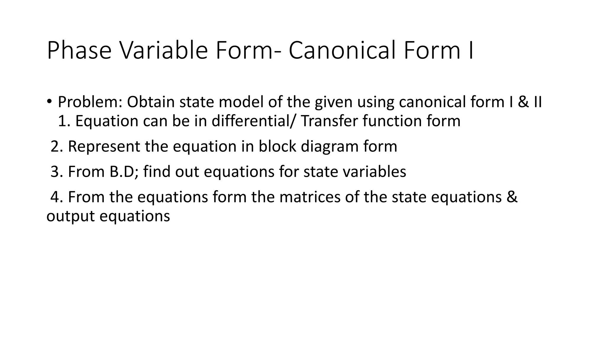 Unit 5 state space analysis | PPTX
