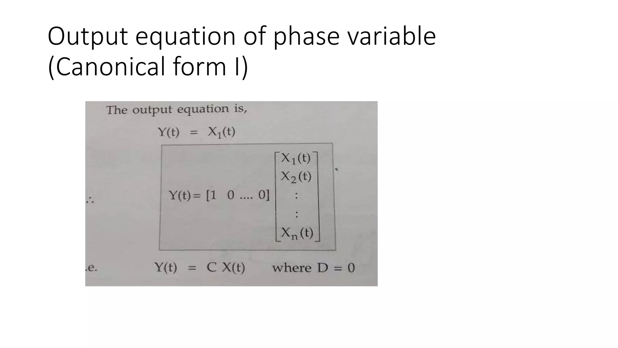 Unit 5 state space analysis | PPTX