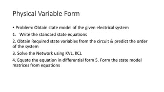 Unit 5 state space analysis | PPTX