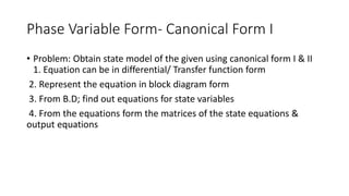 Unit 5 state space analysis | PPTX