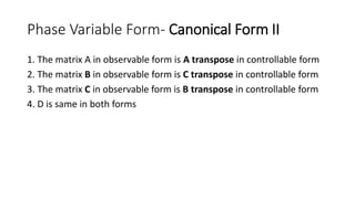 Unit 5 state space analysis | PPTX