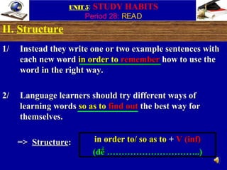 Unit 5 study habits read | PPT | Homework and Study | Education