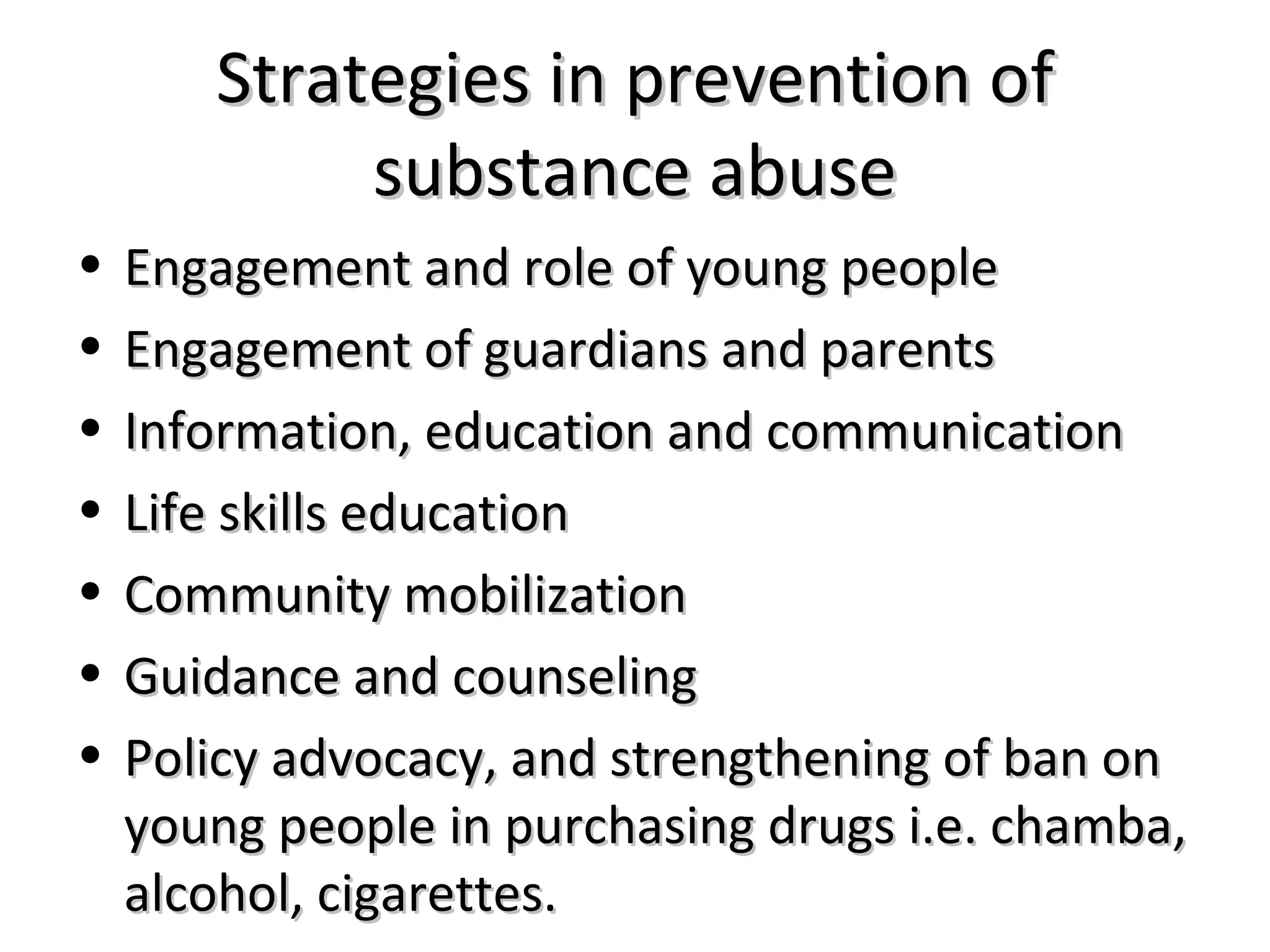 Unit 5 substance abuse and young people | PPT | Substance Abuse ...