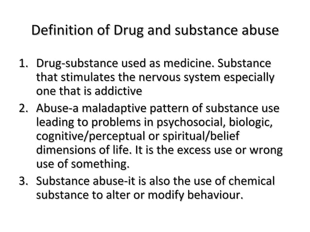 Unit 5 substance abuse and young people | PPT | Substance Abuse ...