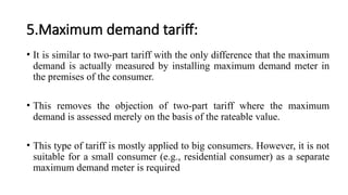 UNIT5_Tariff & of utilisation of electrical energy | PPTX | Gas and ...