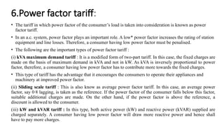 UNIT5_Tariff & of utilisation of electrical energy | PPTX