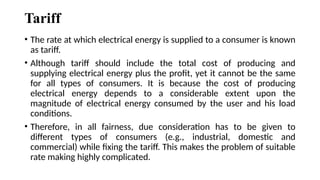 UNIT5_Tariff & of utilisation of electrical energy | PPTX
