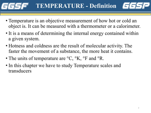 Unit 5 temperature measurement | PPT