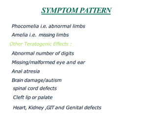 Teratogens jagadisha T V. and its effects in fetal development | PPT