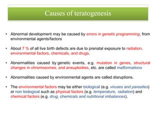 Teratogens jagadisha T V. and its effects in fetal development | PPTX