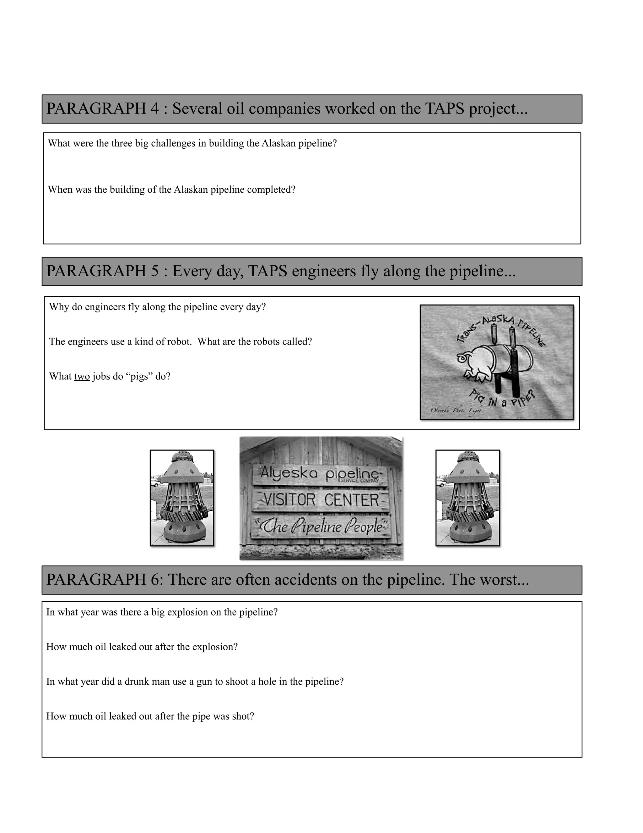 Unit 5 the alaska pipeline worksheet | PDF