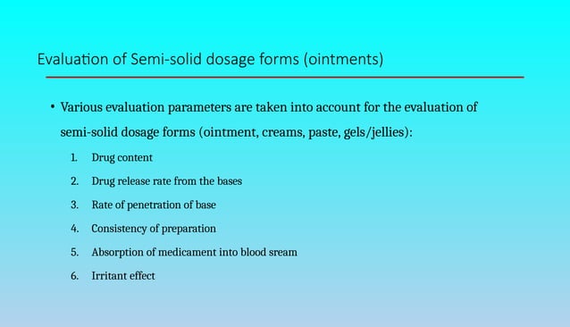 UNIT 5TH PHARMACEUTICS SEMI SOLID DOSAGE FORM PPT | PPT