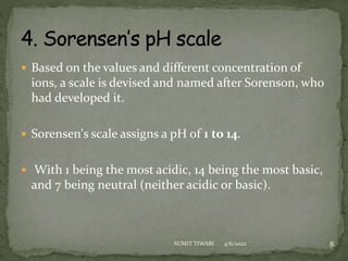 UNIT 5TH - pH, buffers and Isotonic solutions | PPTX