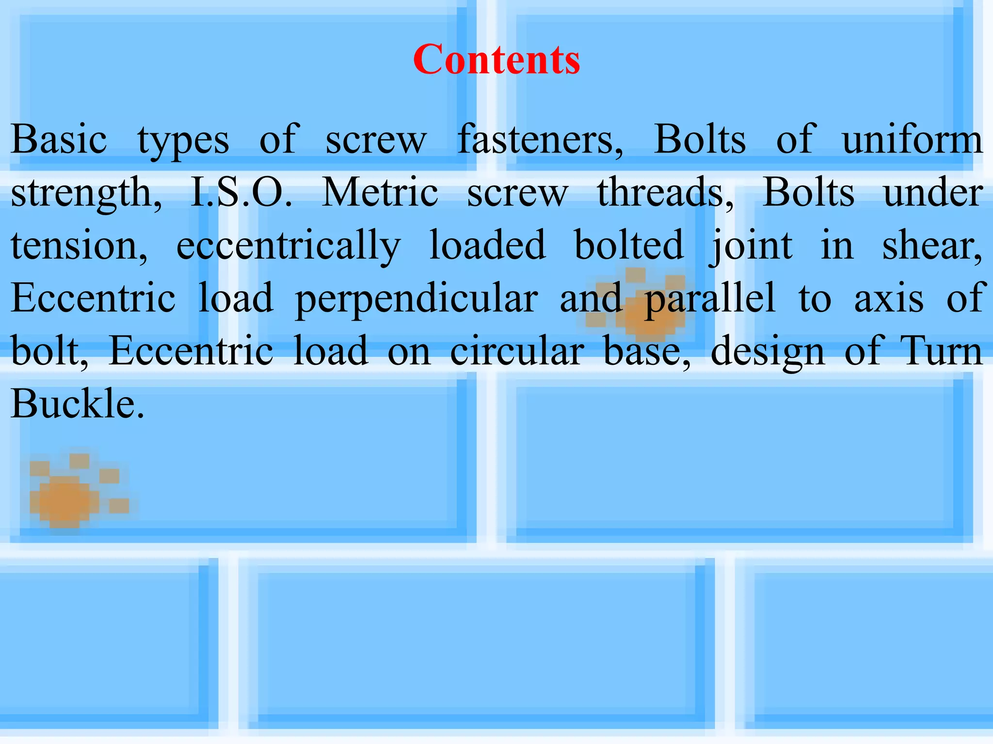 Unit 5 threaded joint | PDF