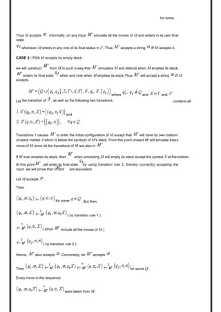 theory of computation notes for school of engineering | PDF