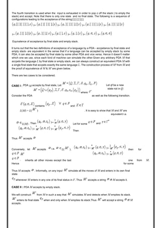 theory of computation notes for school of engineering | PDF