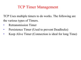 Transport layer and Application layer | PPTX