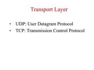 Transport layer and Application layer | PPTX
