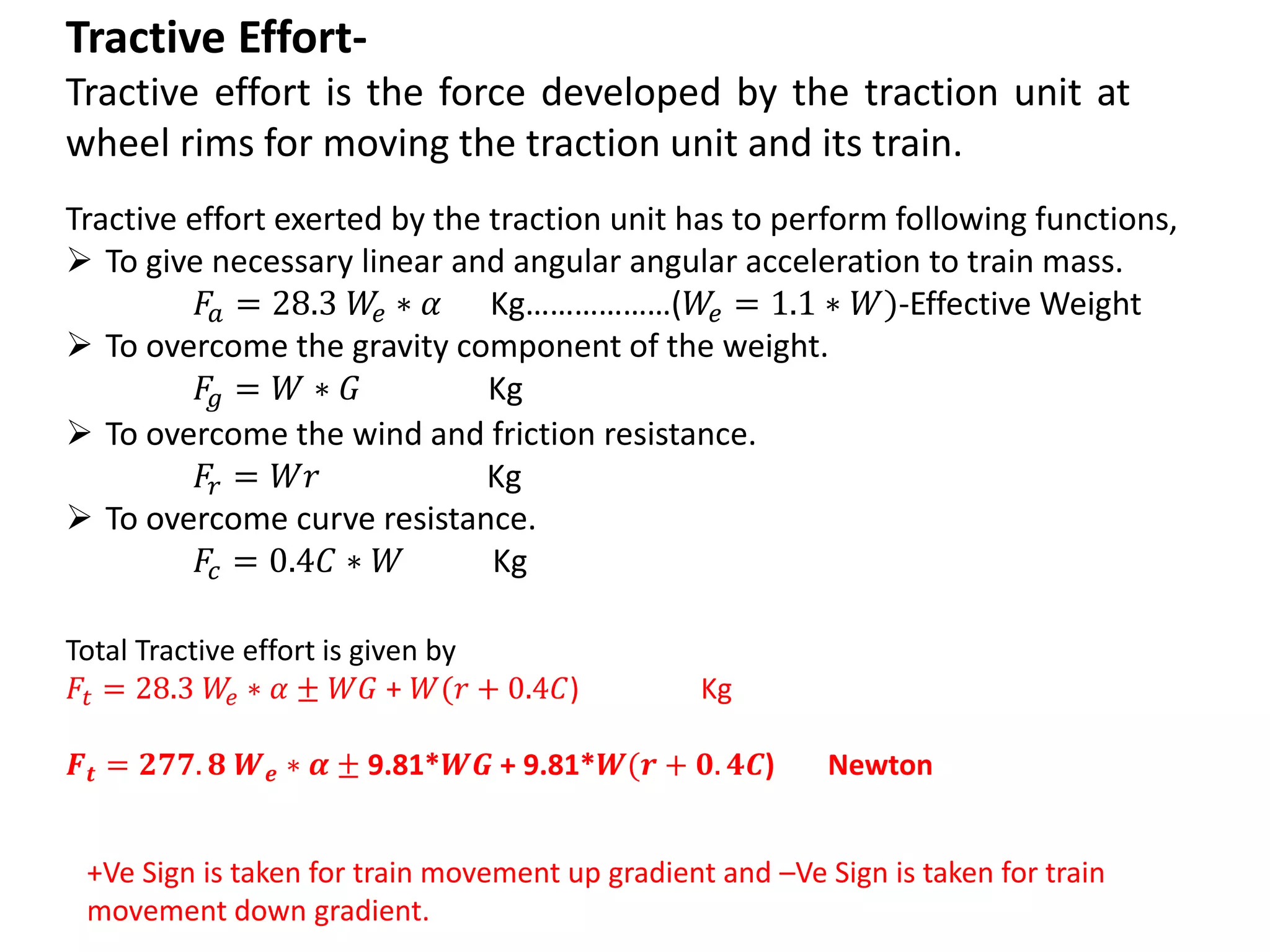 Traction Mechanics | PPTX