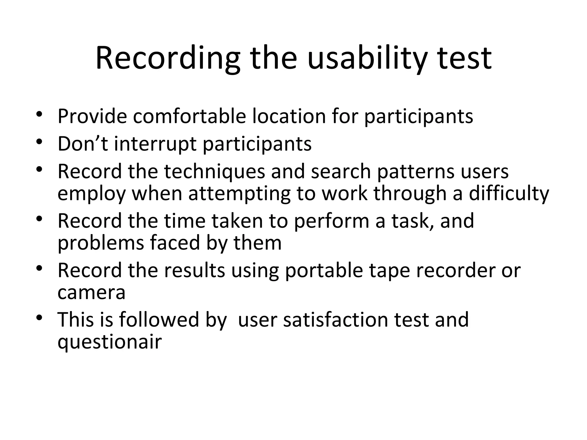 Unit 5 usability and satisfaction test | PPT