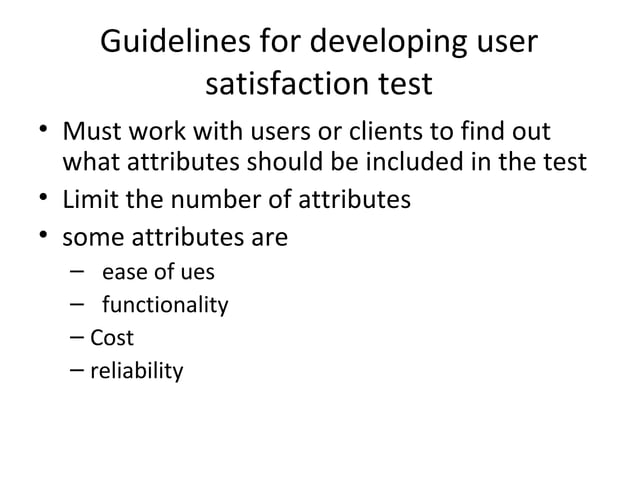 Unit 5 Usability And Satisfaction Test Ppt Computer Software And