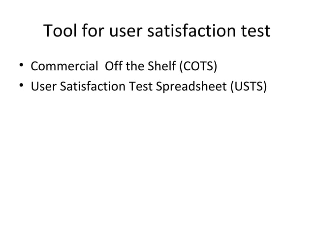 Unit 5 Usability And Satisfaction Test Ppt Computer Software And