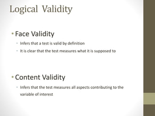 Unit 5 validity and reliability | PPTX