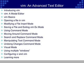 Unit 5 vim an advanced text editor | PDF