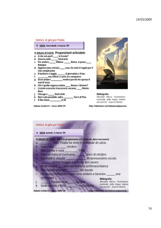 Unit6 Un giro per l' Italia | PDF