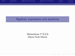 Unit6: Algebraic expressions and equations | PPT