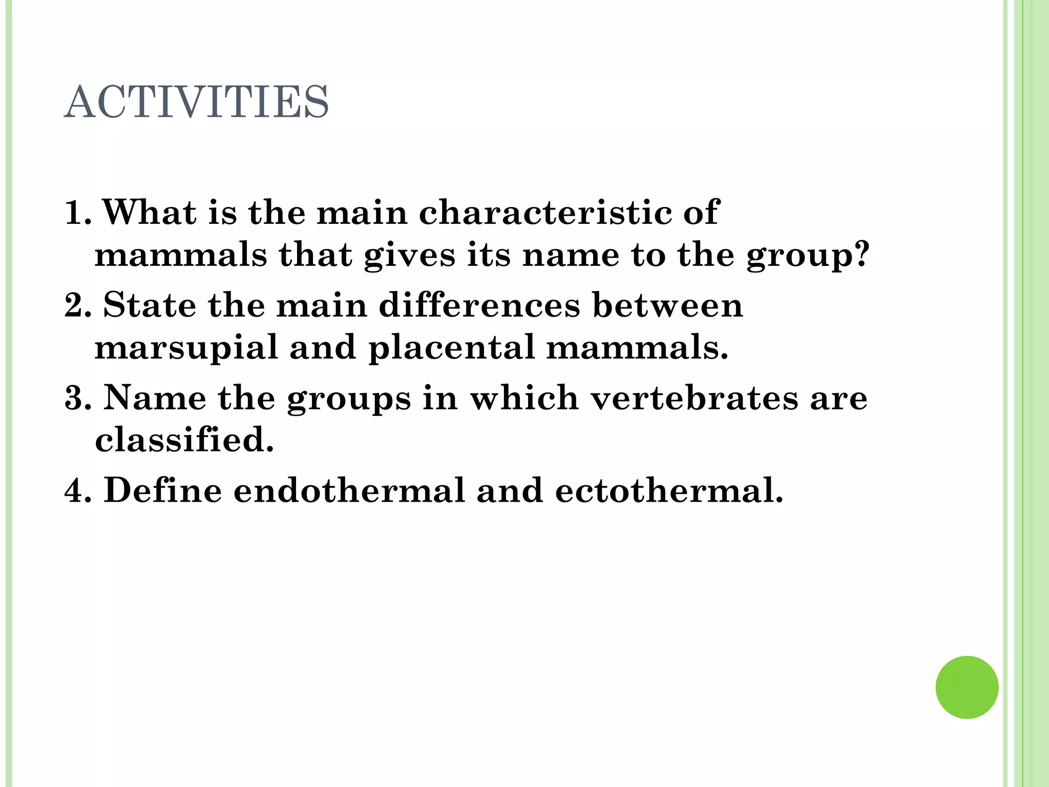 Unit 6. Vertebrates | PPT