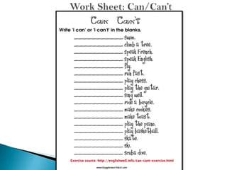 Unit 6: Can/Can't | PPTX | Soccer | Sports