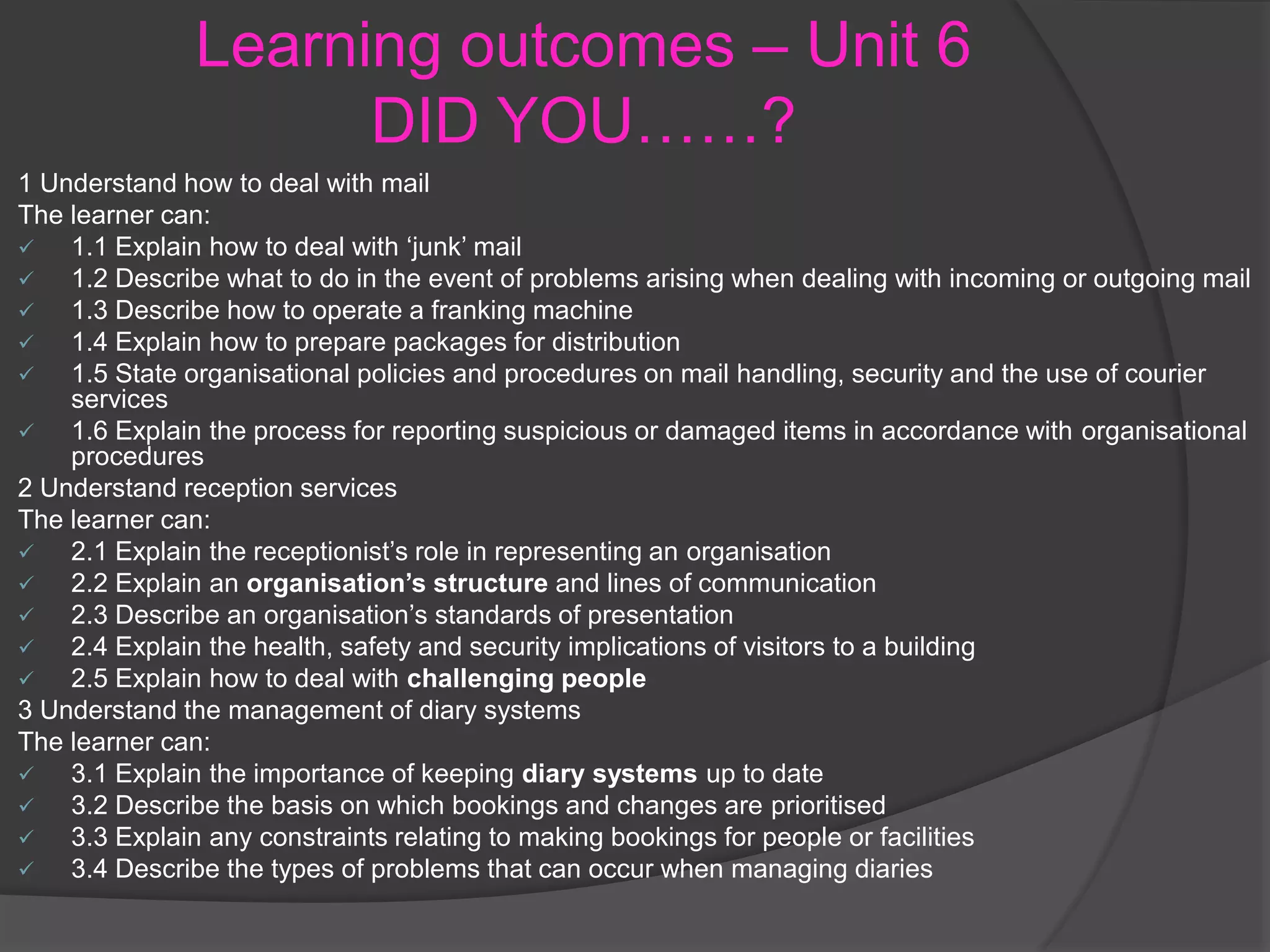 Business Admin Unit 6 | PPTX