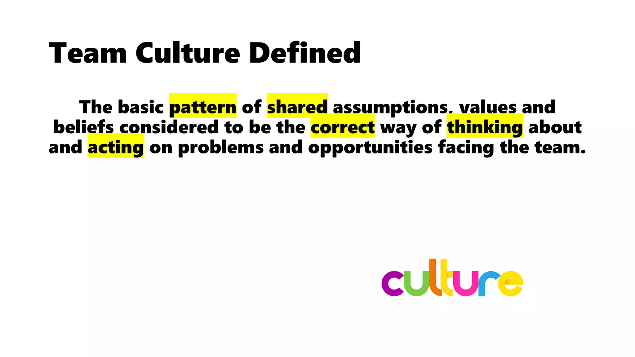 Developing Team Culture | PPTX