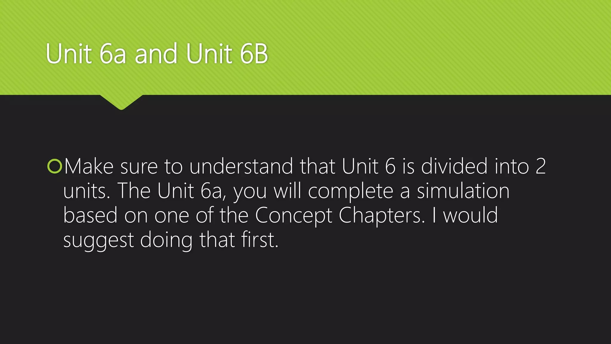 Unit 6 | PPT