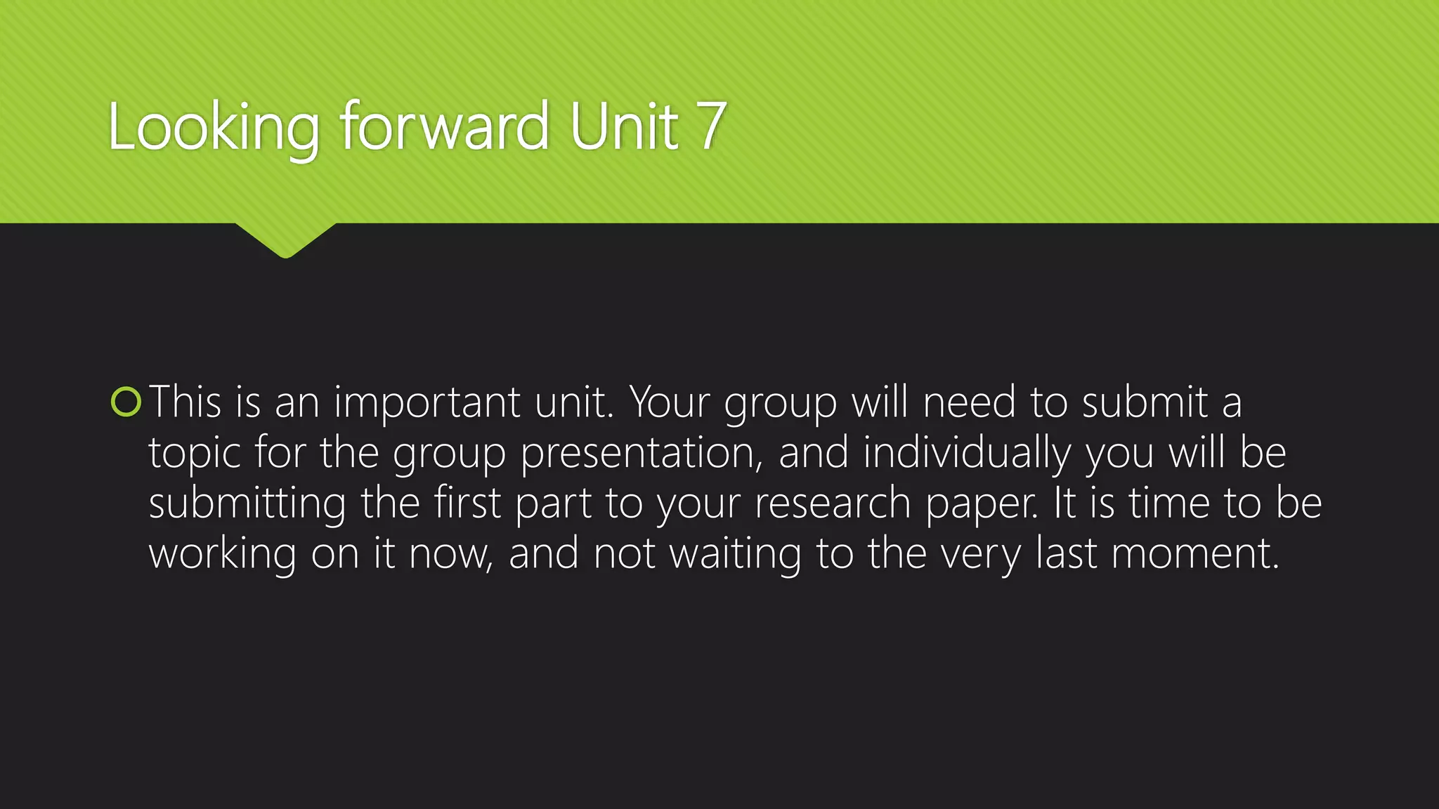 Unit 6 | PPT