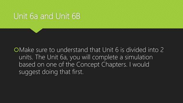 Unit 6 | PPT