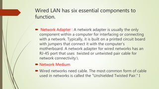 Local Area Network – Wired LAN | PPTX