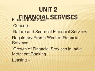 Financial Services introduction and concept of leasing | PPT